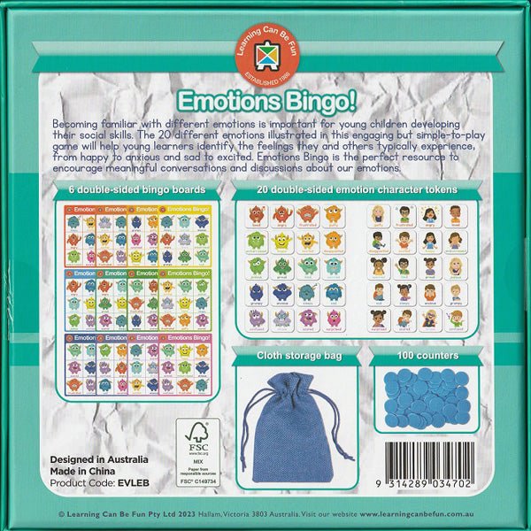 Emotions Bingo Game| Ozzy Educational Toys