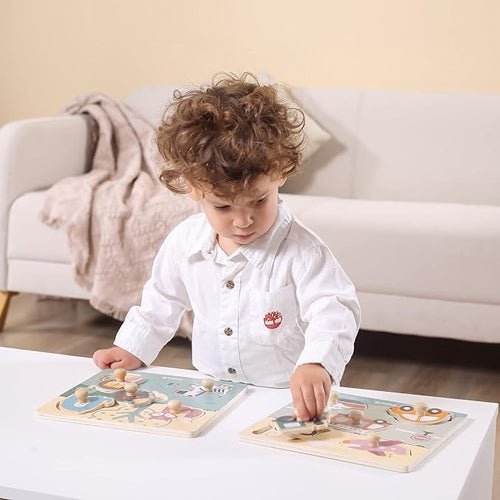 Large Knob Puzzles - Set of 2| Ozzy Educational Toys