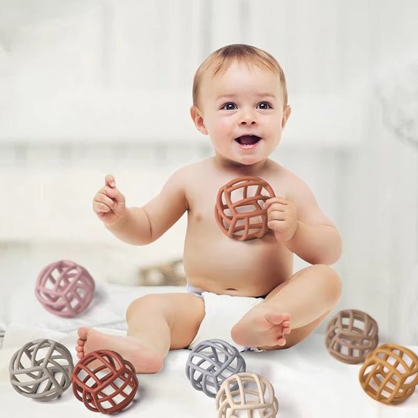 Silicone Geo Balls - Set of 3| Ozzy Educational Toys