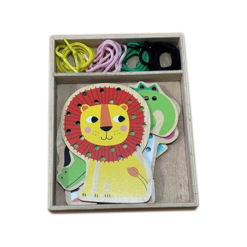 Wooden Threading Animals - Set of 4| Ozzy Educational Toys