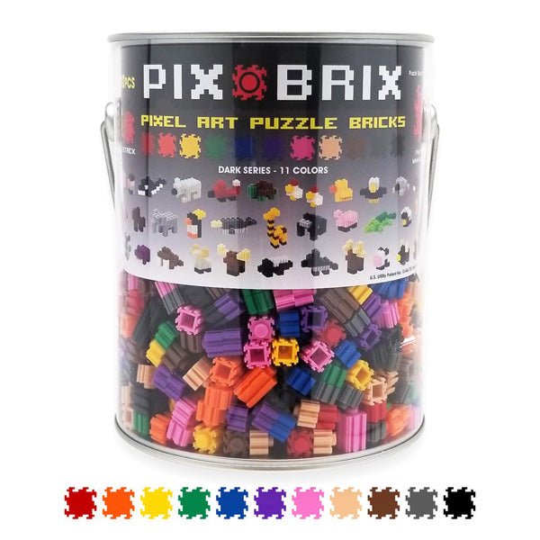 PixBrix - Paint Can 1500 Pieces - Dark| Ozzy Educational Toys
