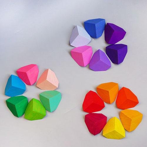 Wooden Rainbow Cubes| Ozzy Educational Toys