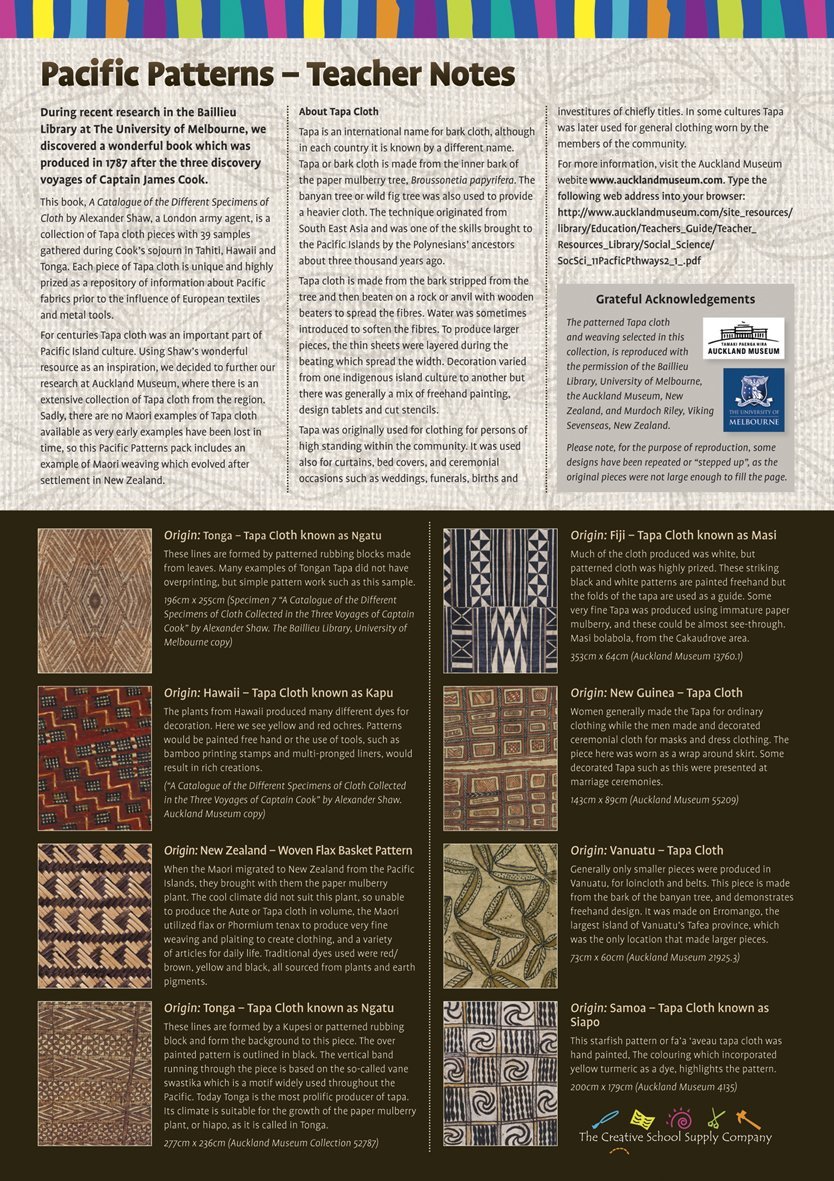 Paper - Pacific Islander Design -40 Sheets A4| Ozzy Educational Toys